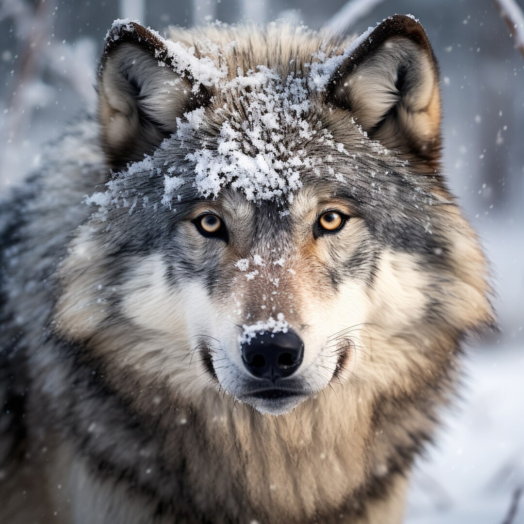 Winter Wolf Digital Cross Stitch Pattern Instant PDF Download - Etsy
