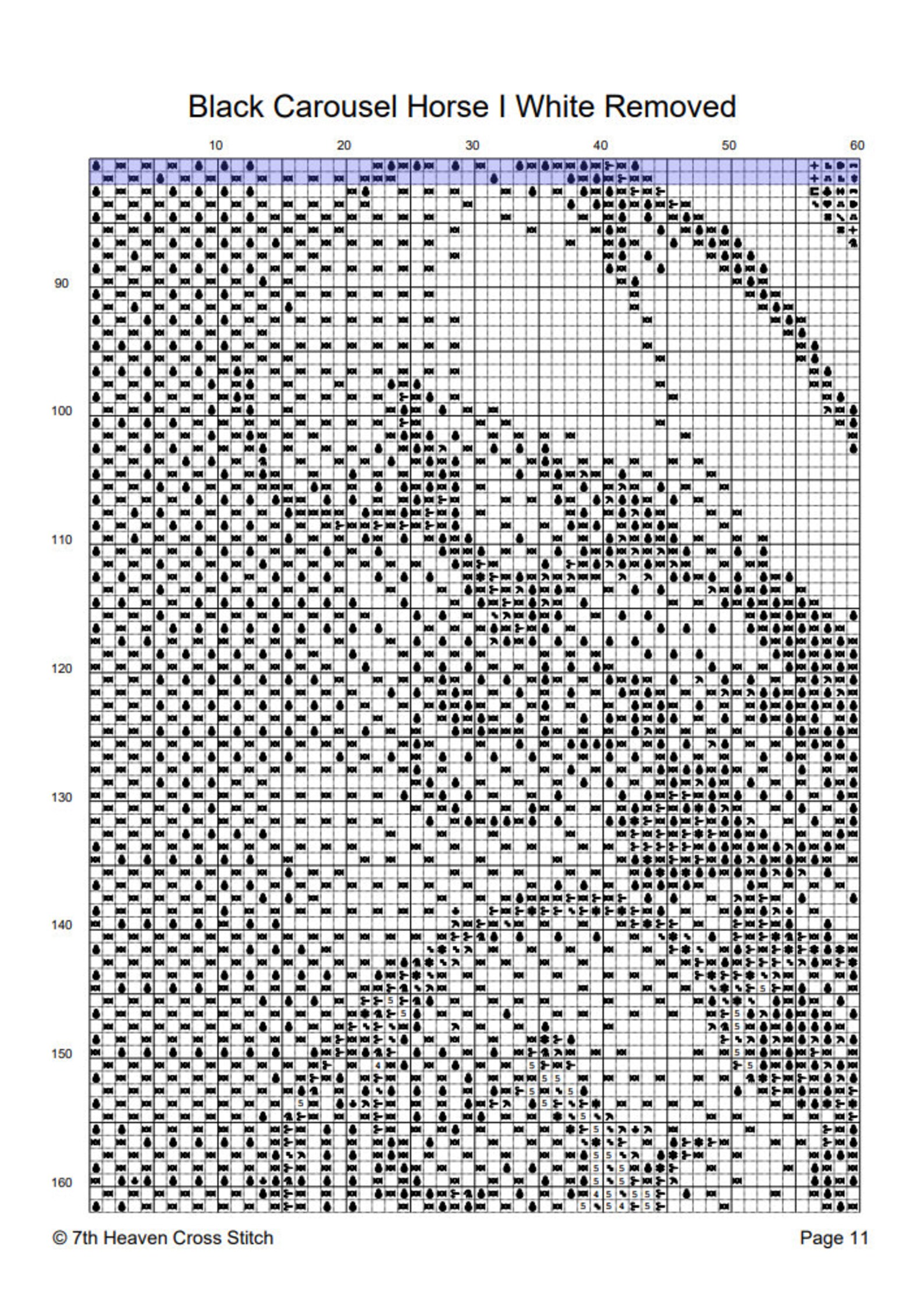 Carousel Horse III Counted Cross Stitch Pattern Instant PDF Download ...