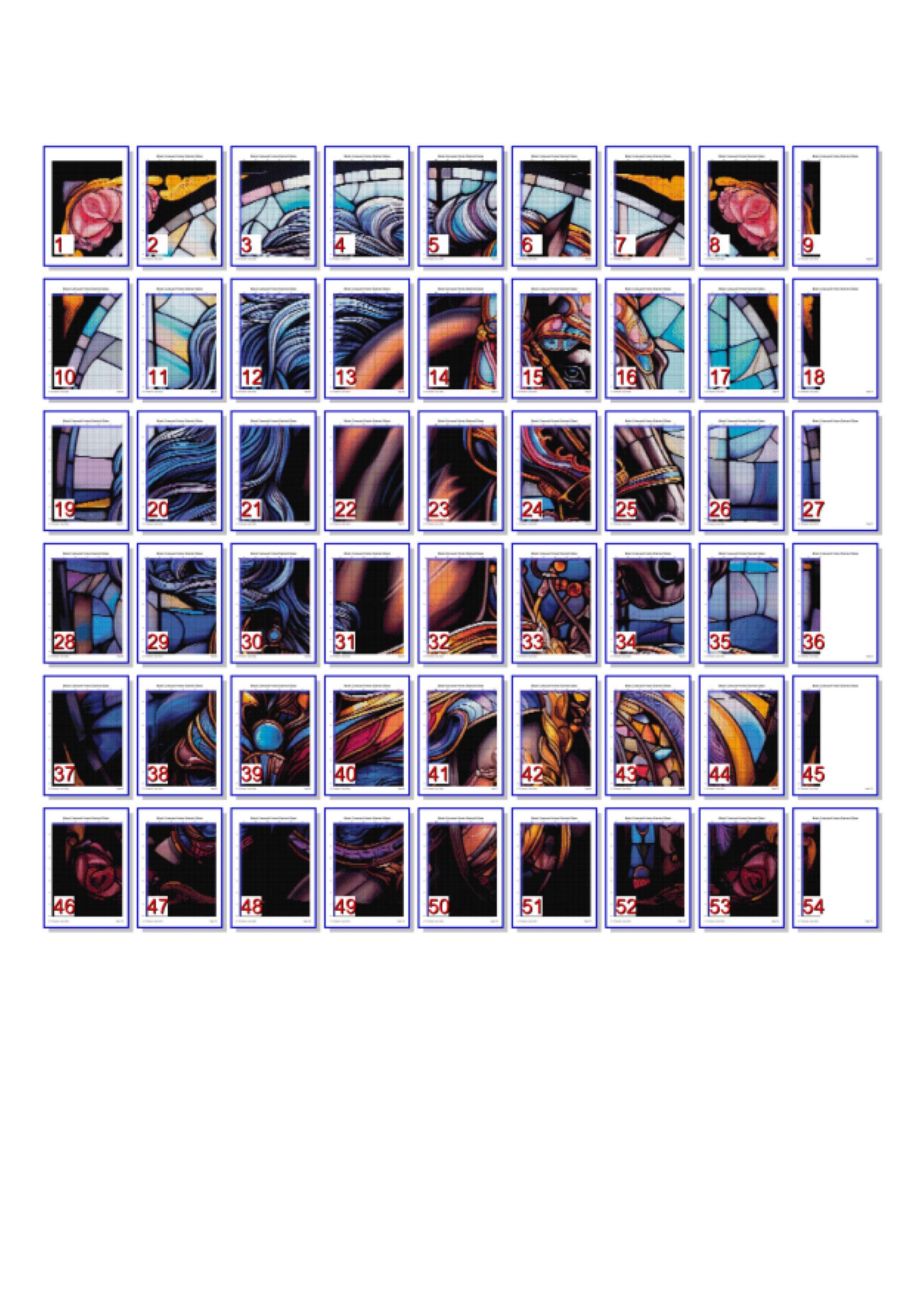 Black Carousel Horse Stained Glass Cross Stitch Pattern Instant PDF ...