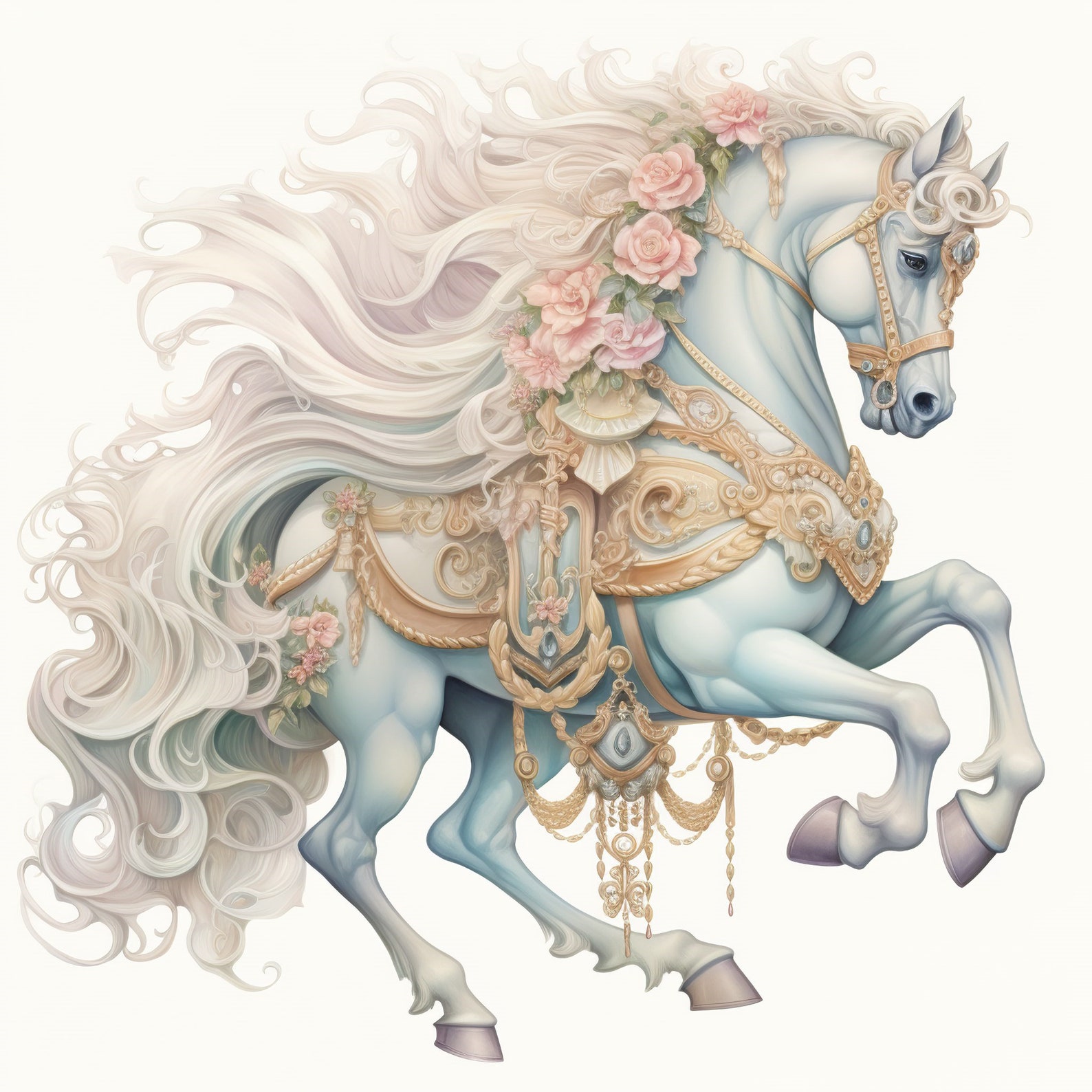 Carousel Horse II Cross Stitch Pattern Instant PDF Download Unique ...