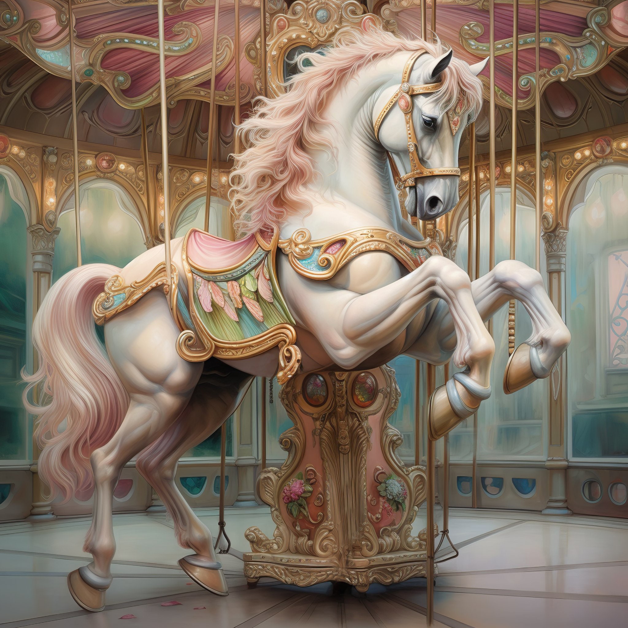 Carousel Horse Cross Stitch Pattern Instant PDF Download - Etsy