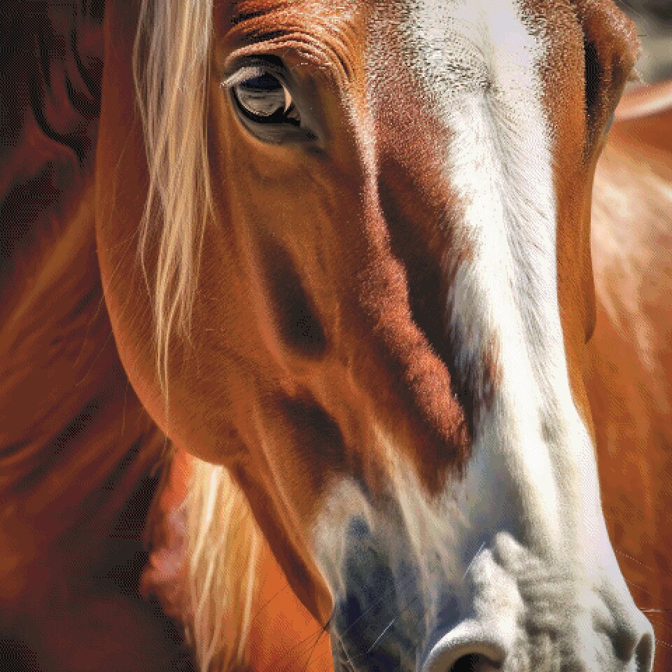 Copper Stallion Cross Stitch Pattern Instant PDF Download Equine Cross ...