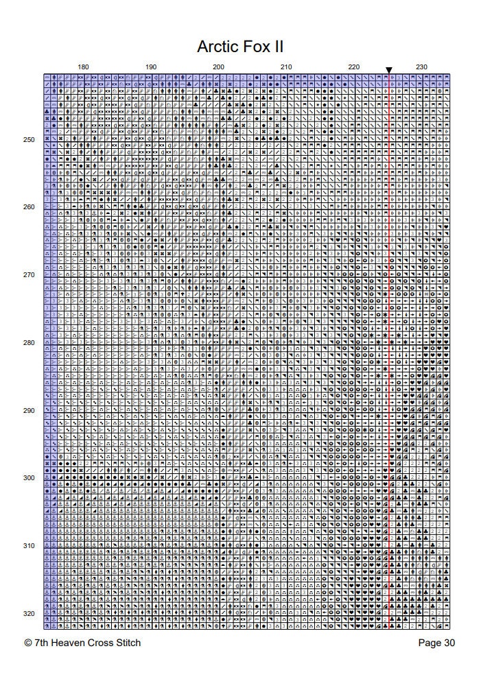 Arctic Fox II Winter Scene Counted Cross Stitch Pattern Instant PDF ...