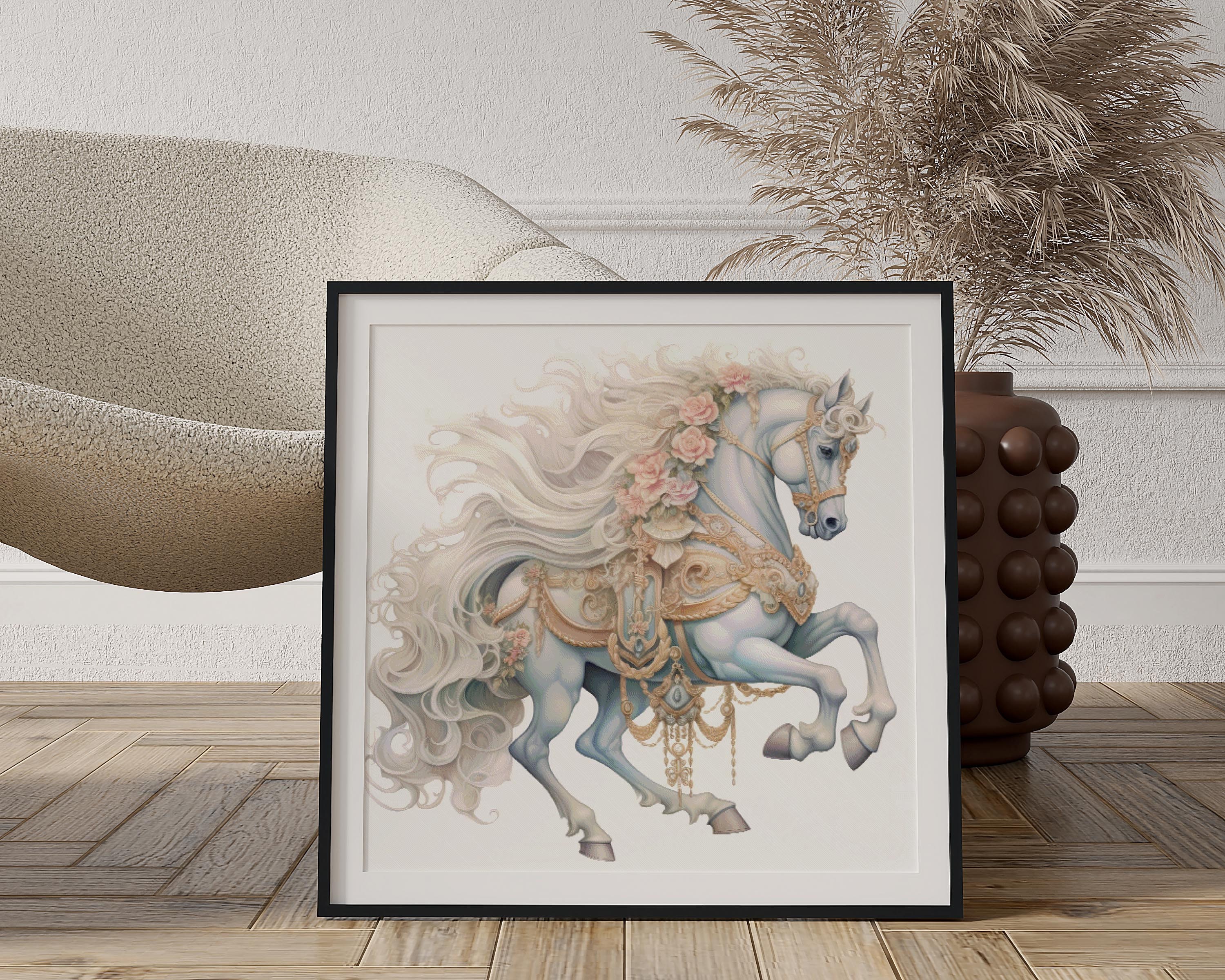Carousel Horse II Cross Stitch Pattern Instant PDF Download Unique ...