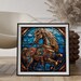 Beautiful Carousel Horse Stained Glass Cross Stitch Pattern With ...