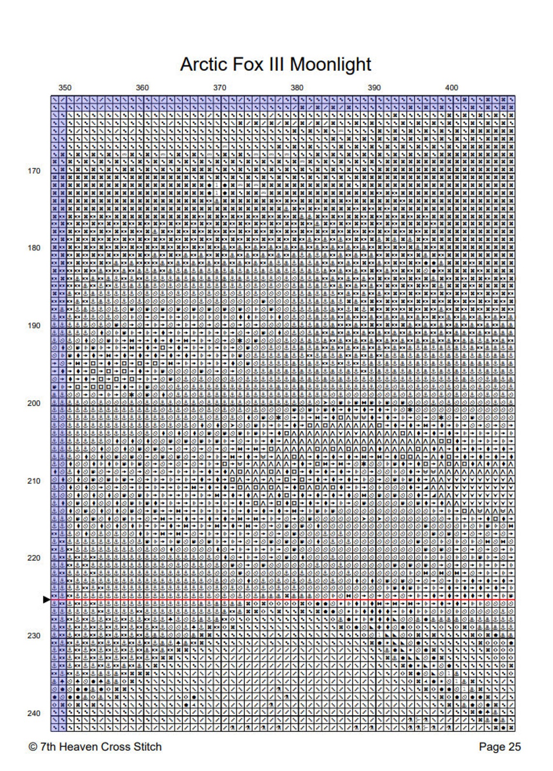 Arctic Fox Moonlight III Cross Stitch Pattern Instant PDF Download Winter Wildlife Cross Stitch ...