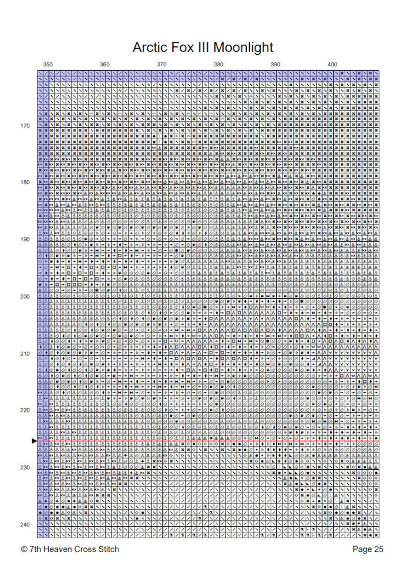 Arctic Fox Moonlight III Cross Stitch Pattern Instant PDF Download ...