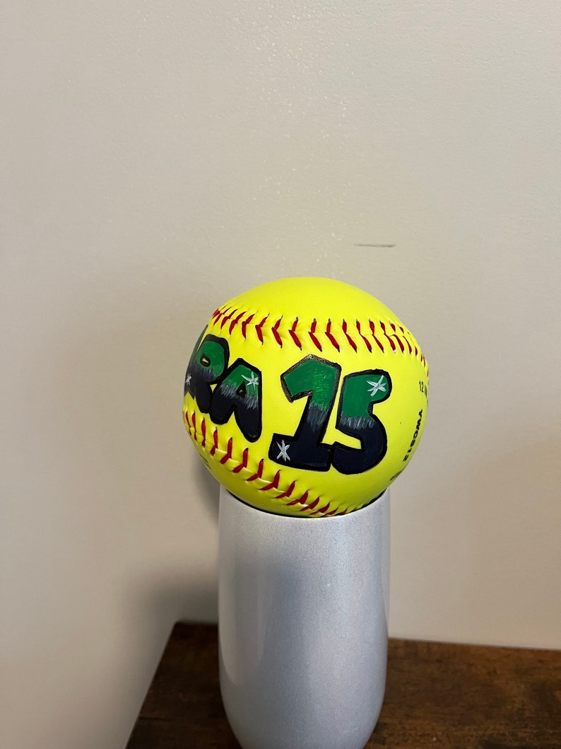 Hand Painted Softballs - Etsy
