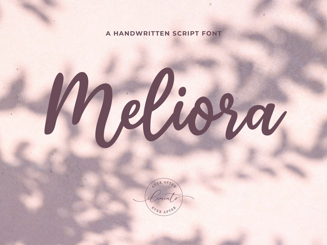 Meliora Beautiful Wedding Script Font for Instant Download - Etsy