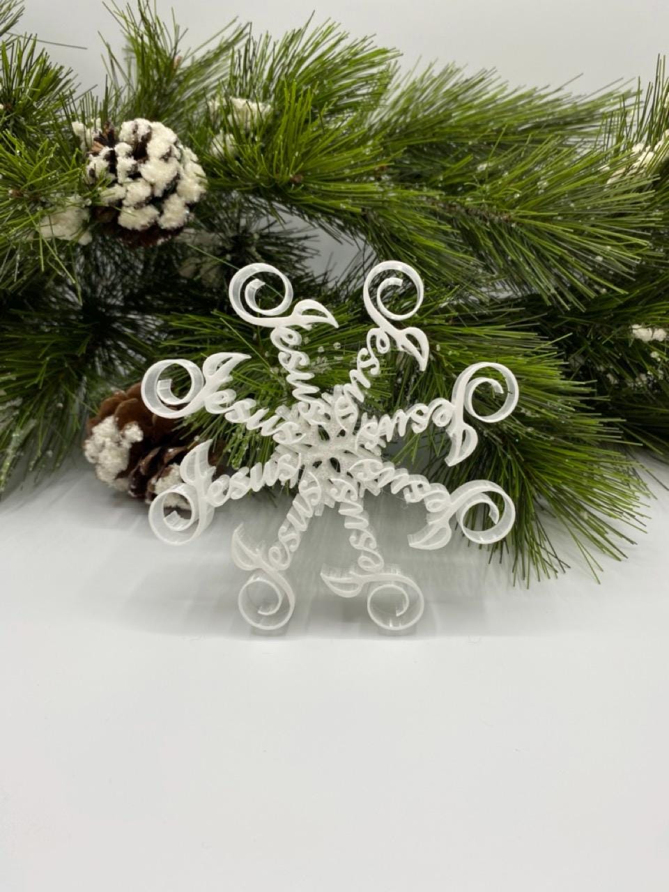 3D Printed Jesus Snowflake Ornament the Reason for the Season - Etsy