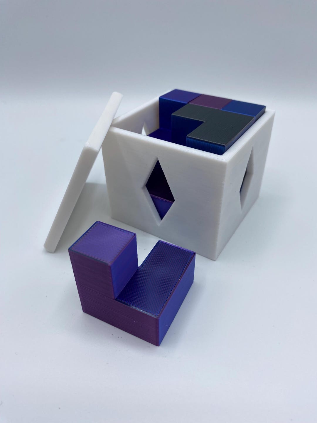 3D Printed Puzzle Box - Unique Desktop Toy, Brain Teaser, and Stress ...