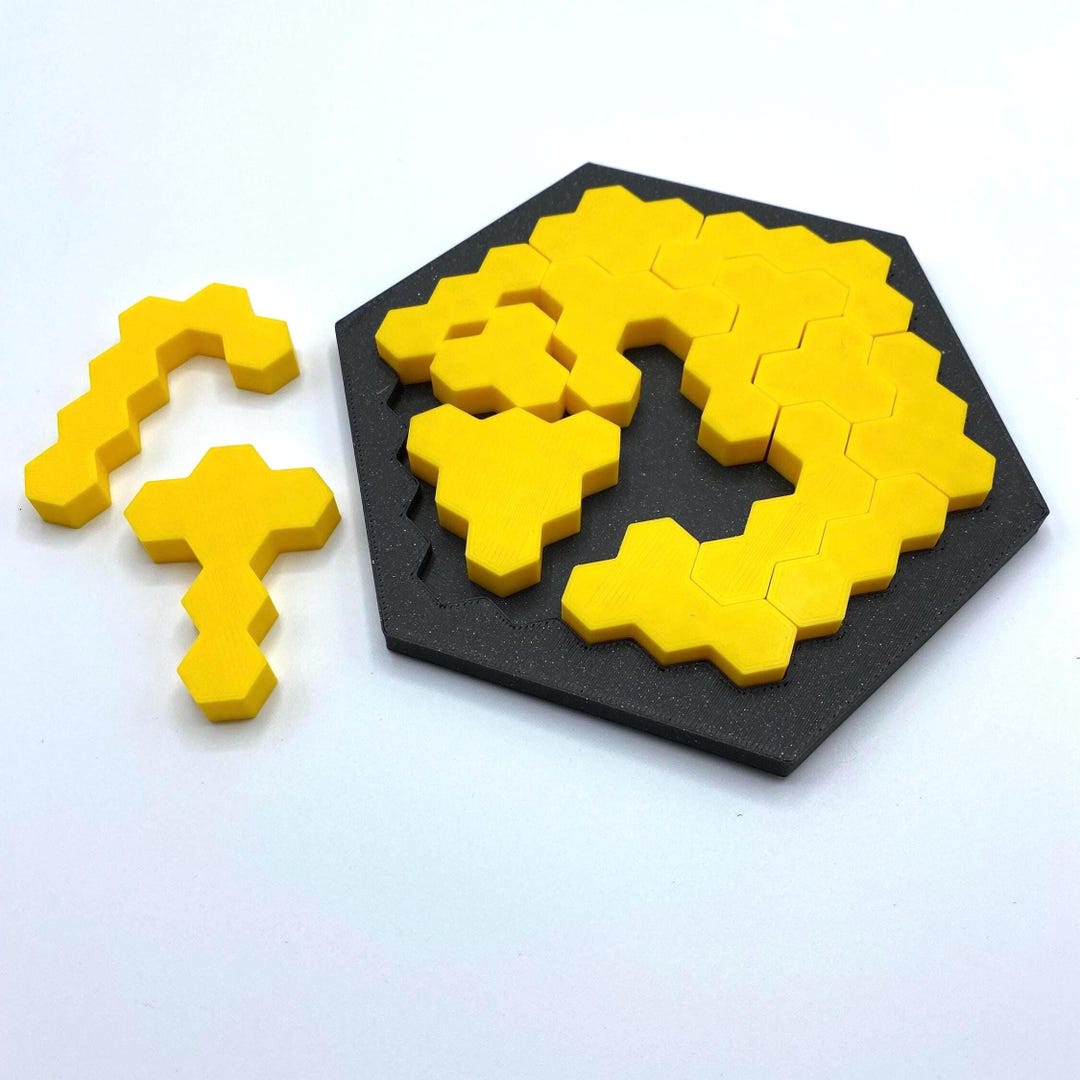 3D Printed Honeycomb Puzzle - Unique Brain Teaser and Mind Game ...
