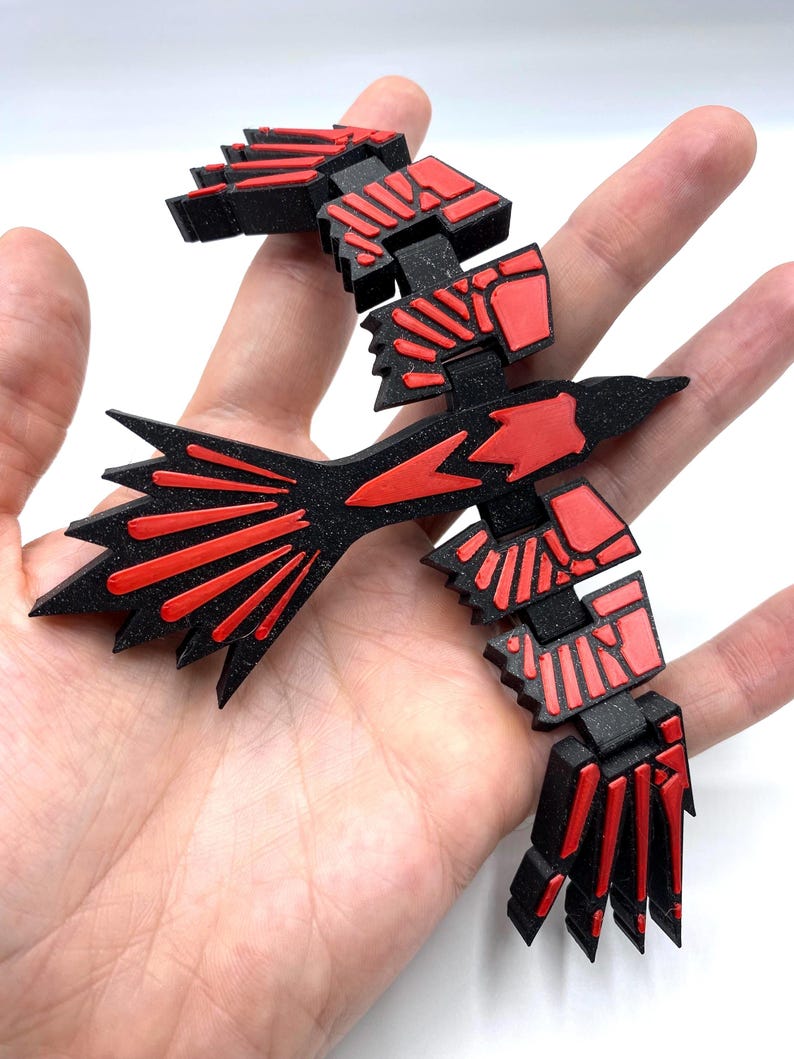 3D Printed Articulated Fire Bird – A Unique Fidget Toy and Decoration ...