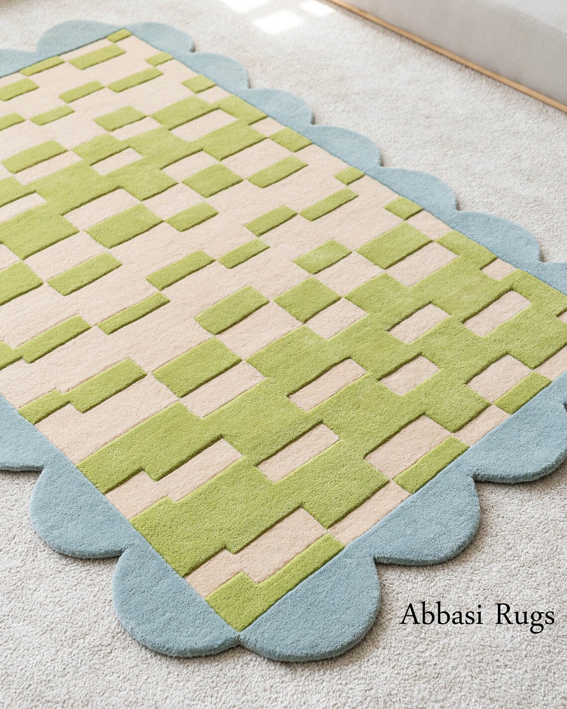 Cocktail Handmade Area Rug, 100% NZ Wool Cotton With Back, Rugs for ...