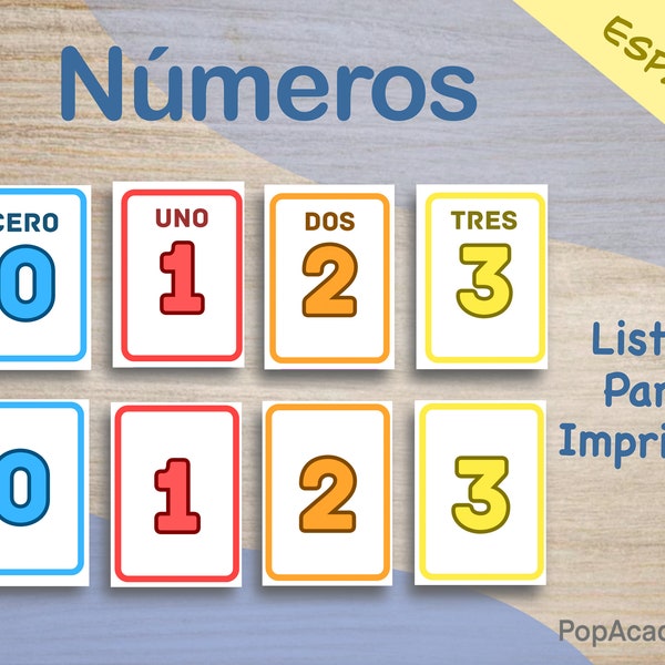 Spanish Numbers - Etsy