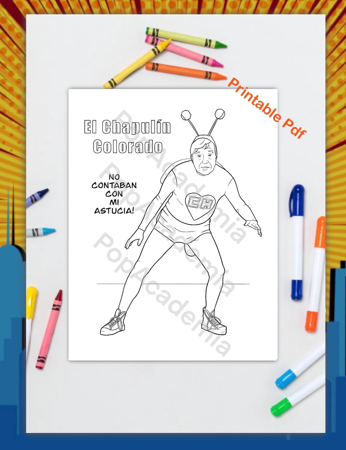 El Chapulín Colorado, El Chavo, El Chompiras, 3 Coloring Pages ...