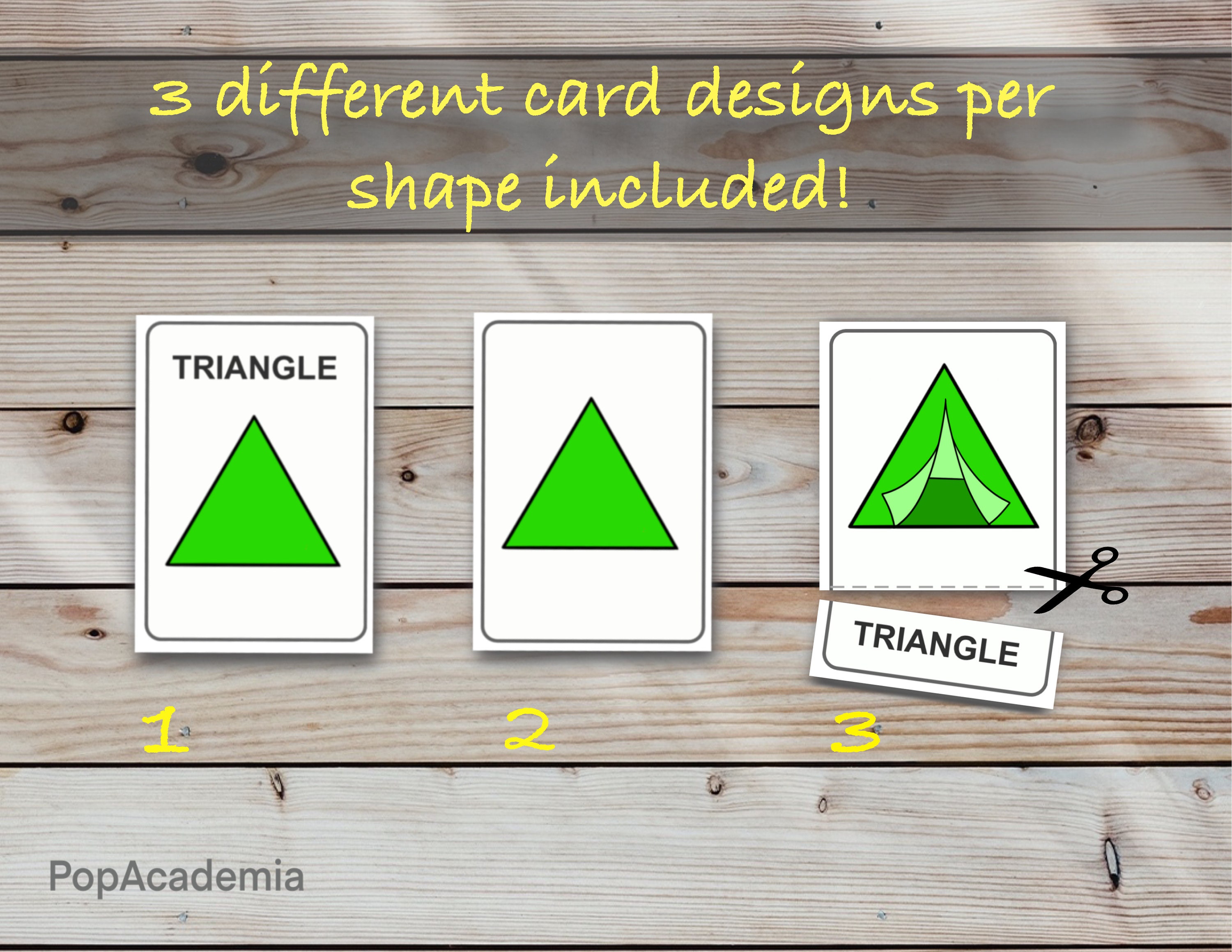 Shapes Flash Cards, Digital Downloads, Shape Study Cards, Educational ...