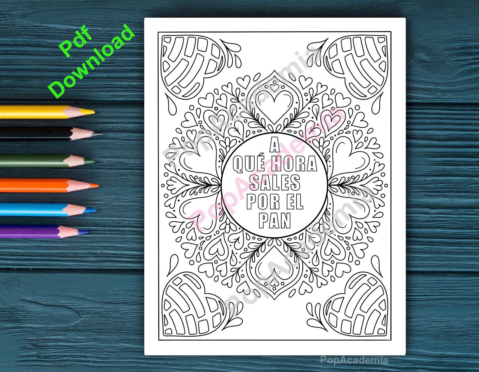 Spanish Sayings, 3 Coloring Pages, Printable Pdf/ 3 Páginas De Colorear ...