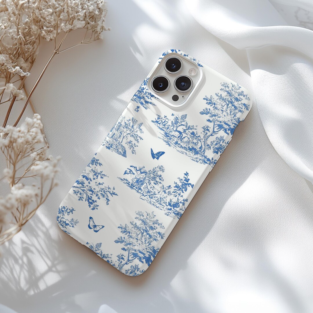 Blue Toile Phone Case! Toile De Jouy iPhone Case, French Blue Toile ...