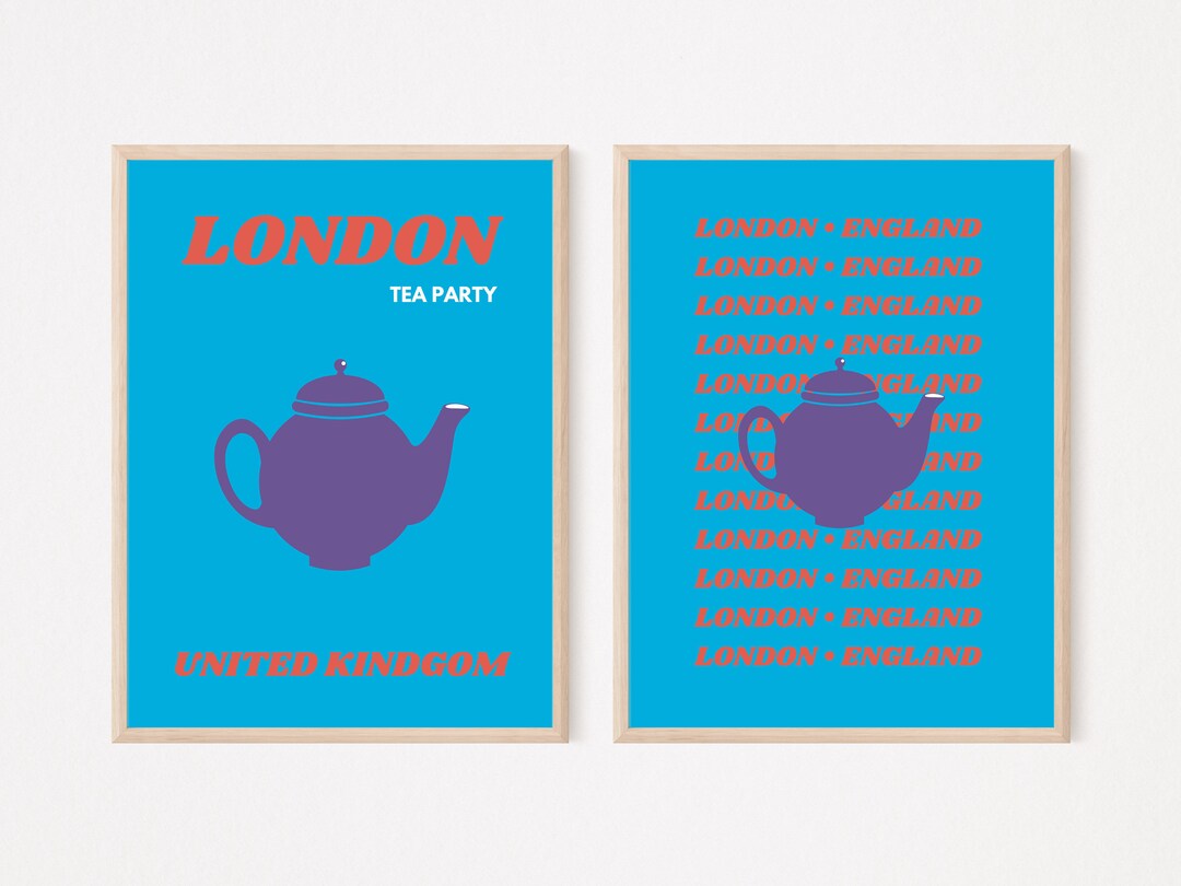 London Poster Bundle, Preppy Aesthetic, Londoner Art, A4 London Print ...
