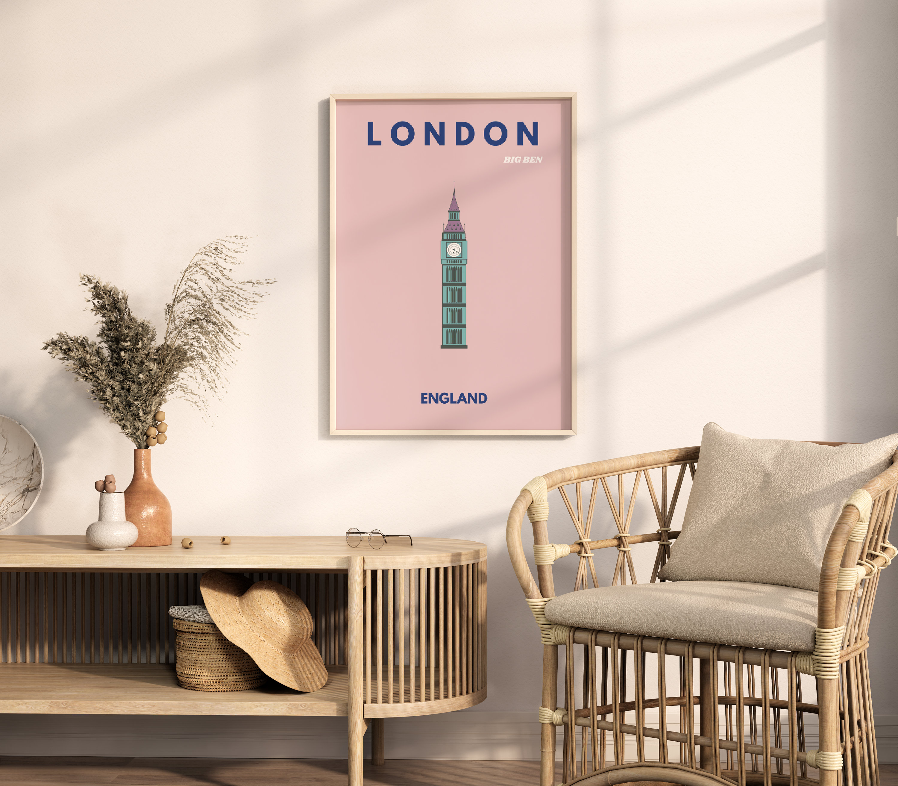 London Travel Poster, Preppy Aesthetic, UK Travel Poster, Londoner Art ...