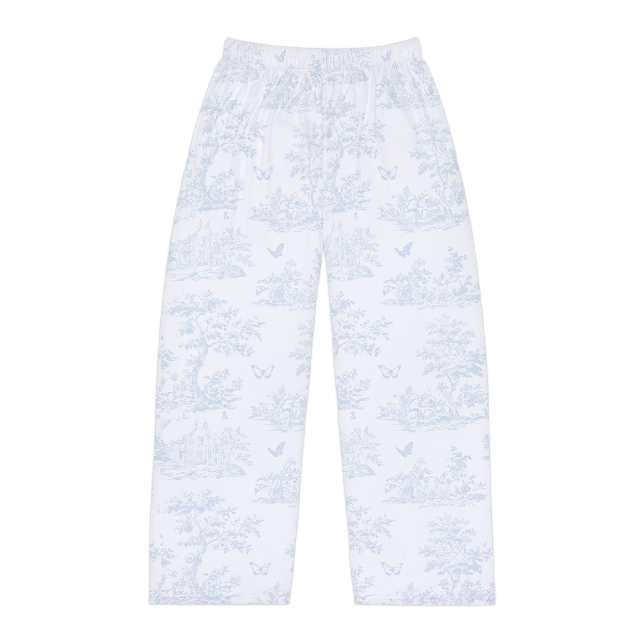 Light Blue Men's Toile Pajama Pants! Toile De Jouy Pjs, Toile Pants ...