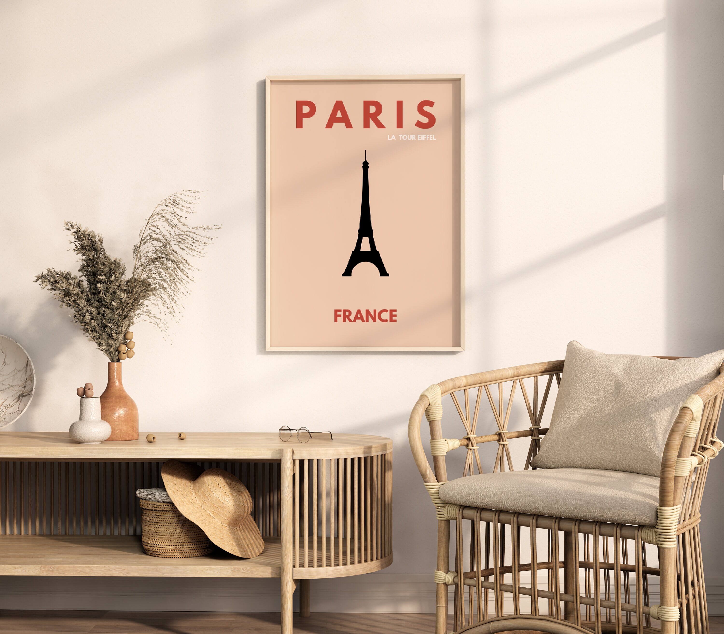 Paris Travel Poster Paris Digital Wall Art Paris Preppy - Etsy