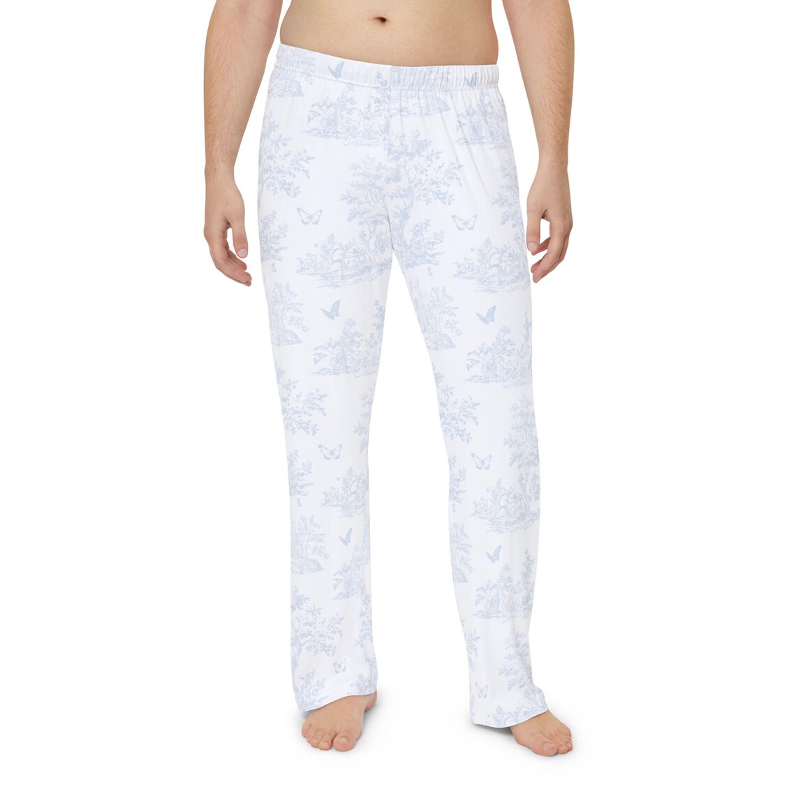 Light Blue Men's Toile Pajama Pants! Toile De Jouy Pjs, Toile Pants ...