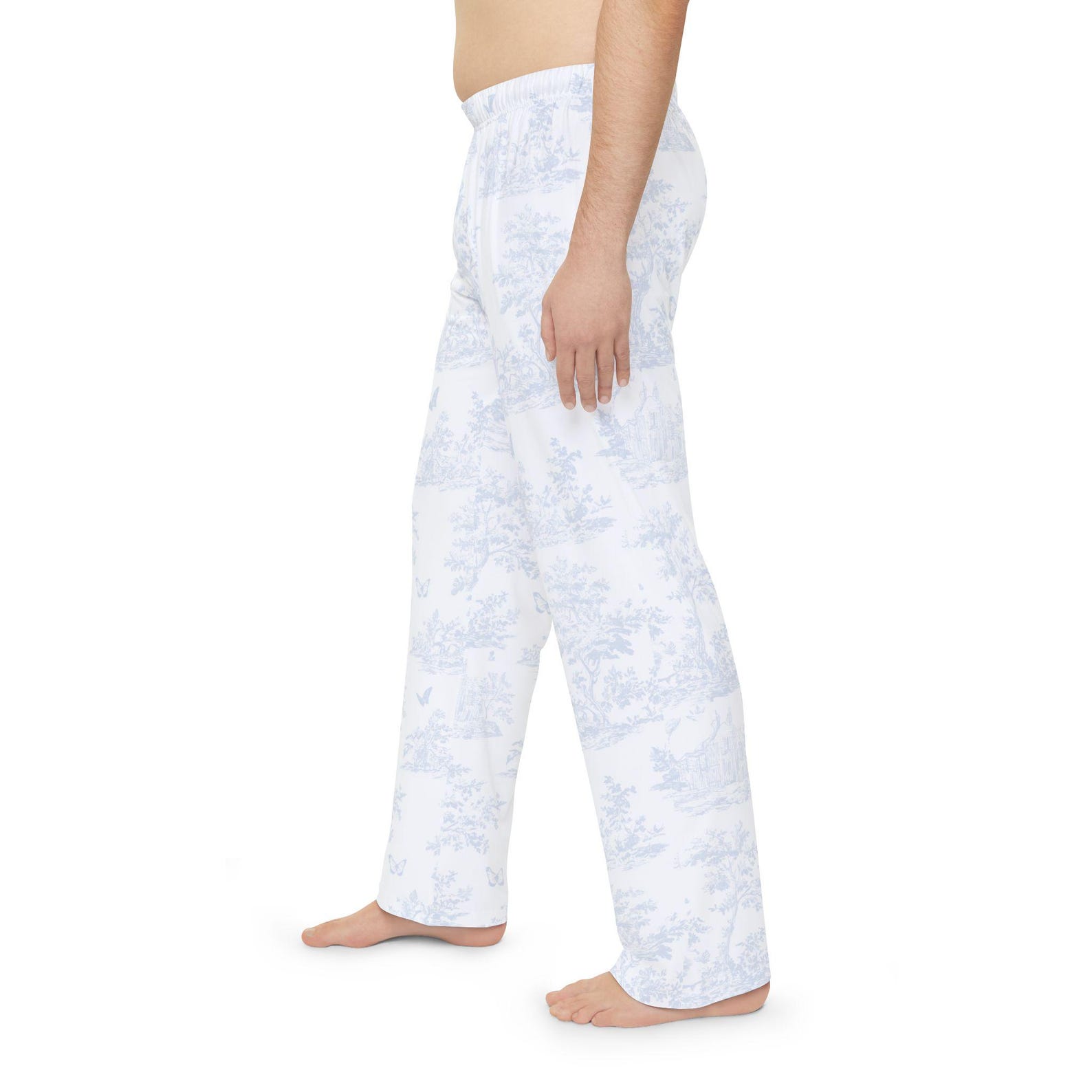 Light Blue Men's Toile Pajama Pants! Toile De Jouy Pjs, Toile Pants ...