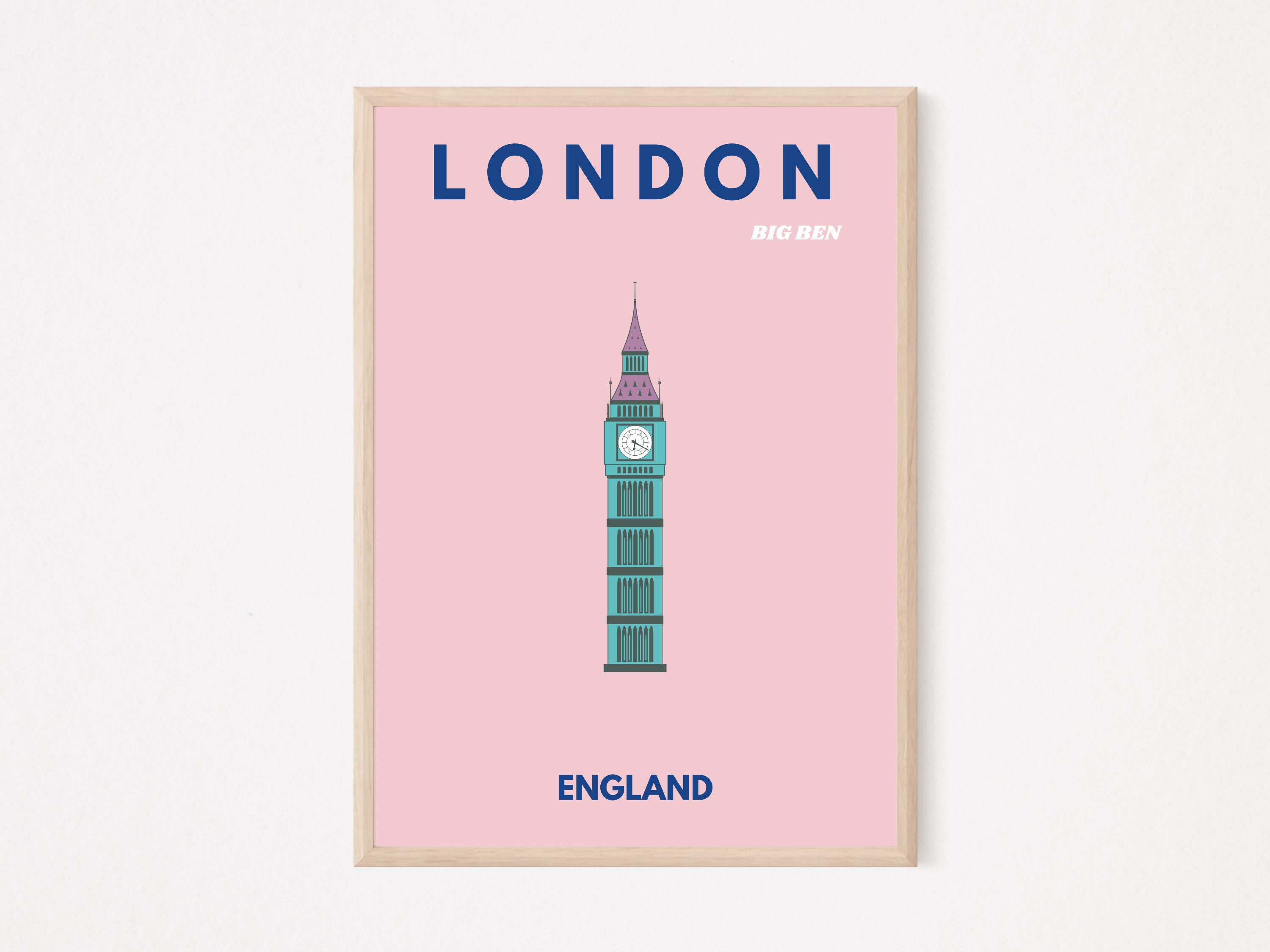 London Travel Poster, Preppy Aesthetic, UK Travel Poster, Londoner Art ...