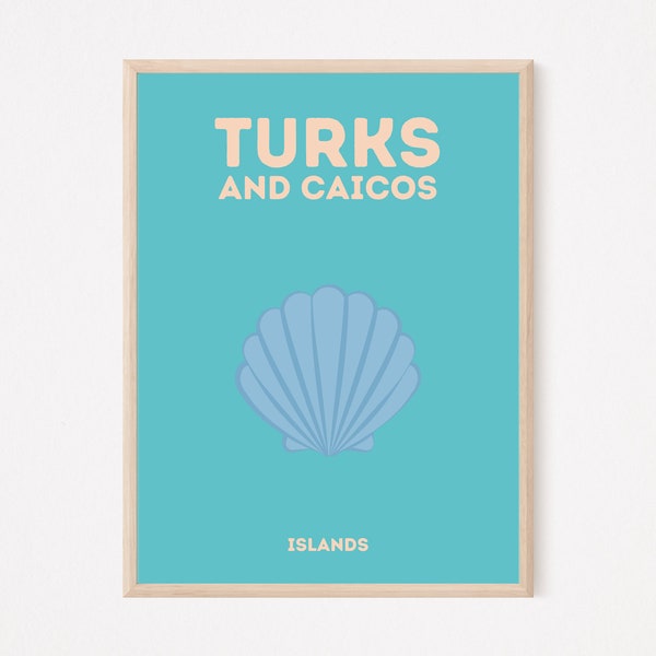 Turks and Caicos Travel Poster - Etsy