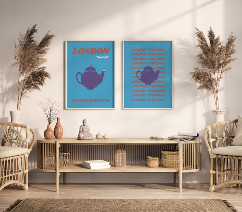 London Poster Bundle, Preppy Aesthetic, Londoner Art, A4 London Print ...