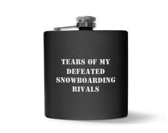 Winter Flask Glossy Blue Flask let It Snow perfect Gift for the Season ...