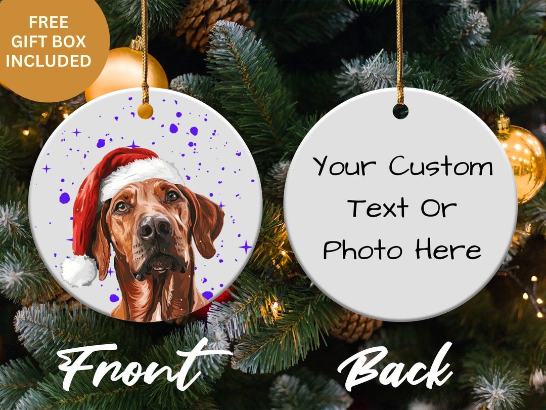 Rhodesian Ridgeback Ornament, Dog First Christmas Ornament, 2-sided ...