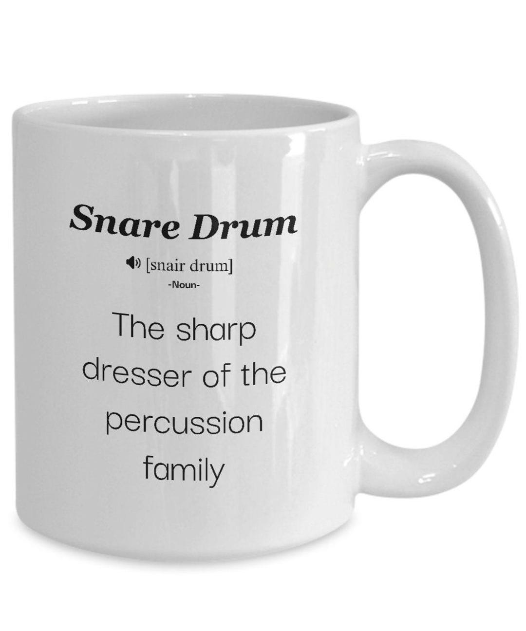 Snare Drum Definition Coffee Mug, Gift for Snare Drummer, Snare Drum ...