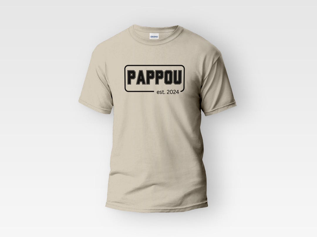 Pappou Shirt, Gifts for Pappou, Pappou Est 2024, Custom Pappou Shirt ...
