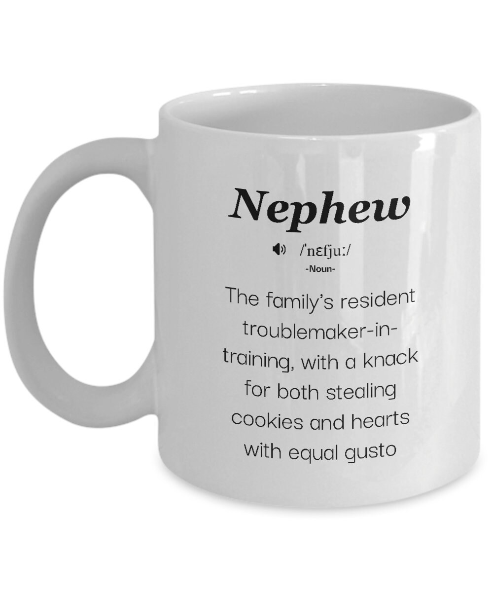 Nephew Definition Coffee Mug, Birthday Graduation Gift for Nephew From ...