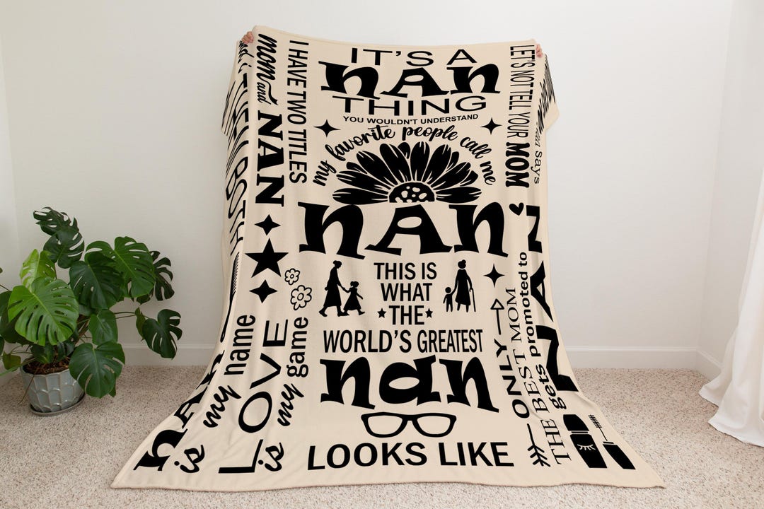 Nan Gift, Nan Quotes Throw Blanket From Grandkids, Gift for Nan From ...