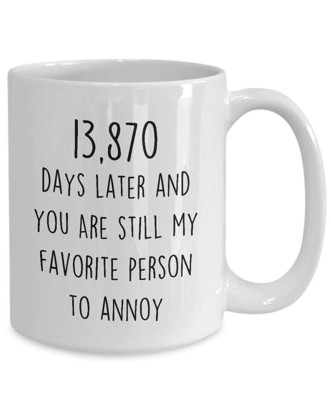 38th Anniversary Mug, Anniversary Gifts, 13870 Days Later, Valentine ...