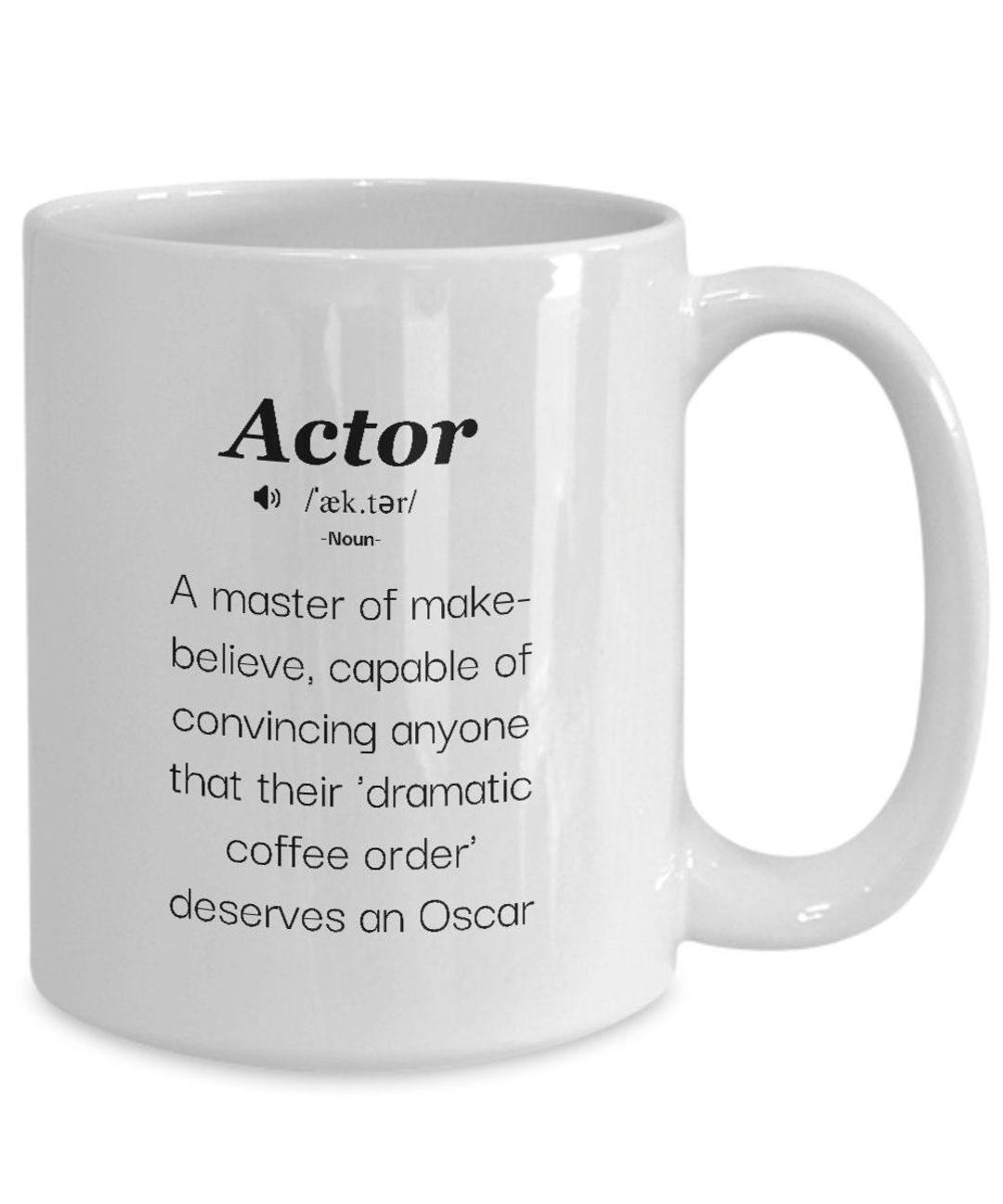 Actor Definition Coffee Mug, Gift Idea for Actor, Gifts for Him, Gift ...