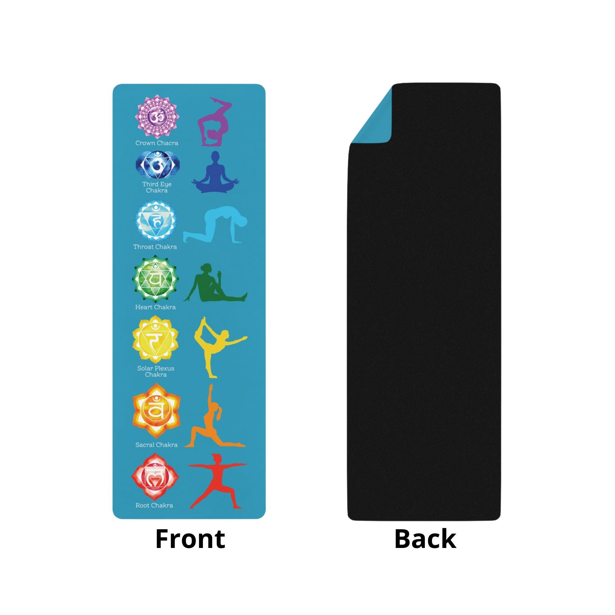 Chakras Yoga Mat: Yoga Poses, Meditation Gift - Etsy