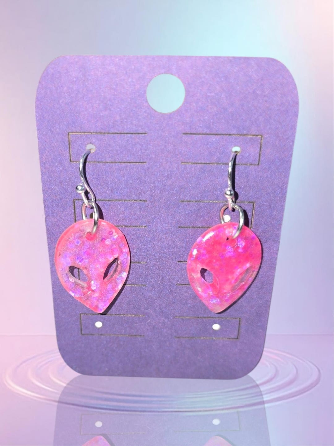 Alien Head Earrings, Pink - Etsy