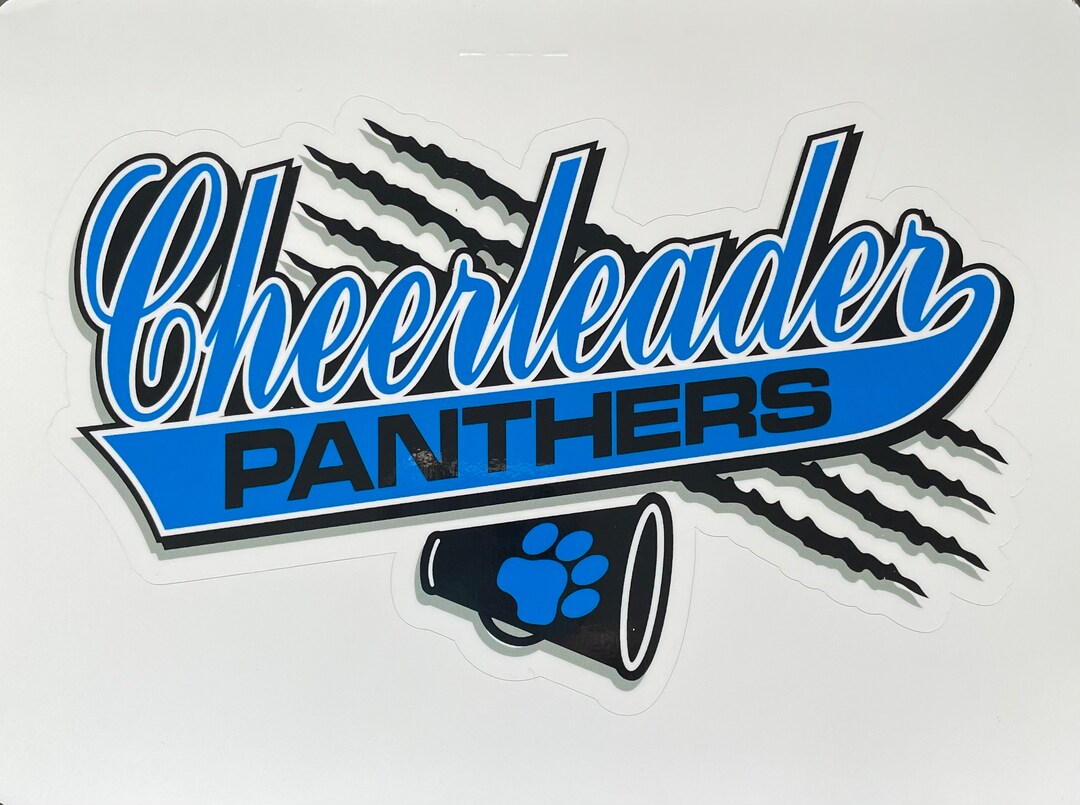 Panthers Cheerleading With Megaphone - Etsy