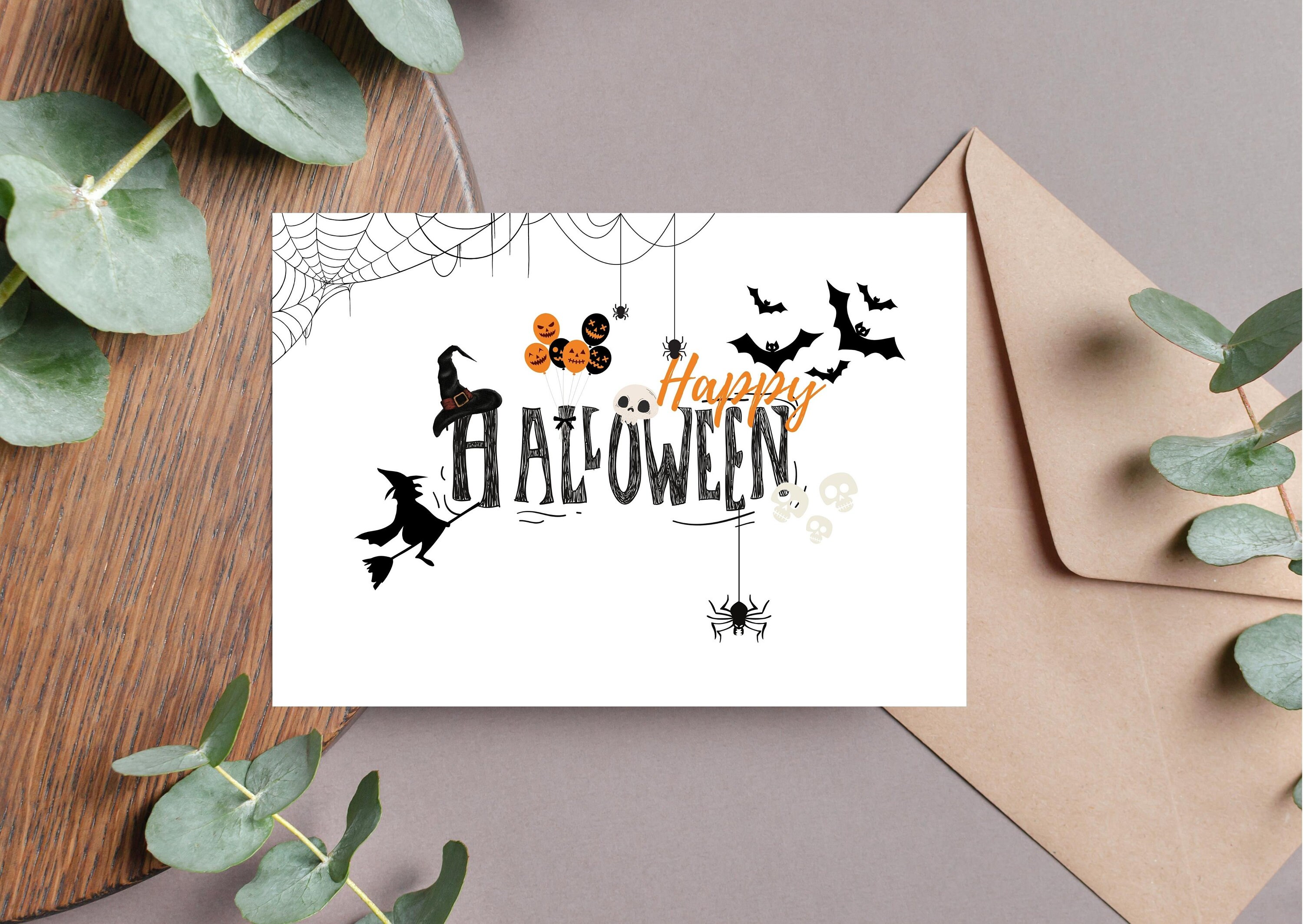 Digital Halloween Card Printable | Printable Halloween Card | Printable ...