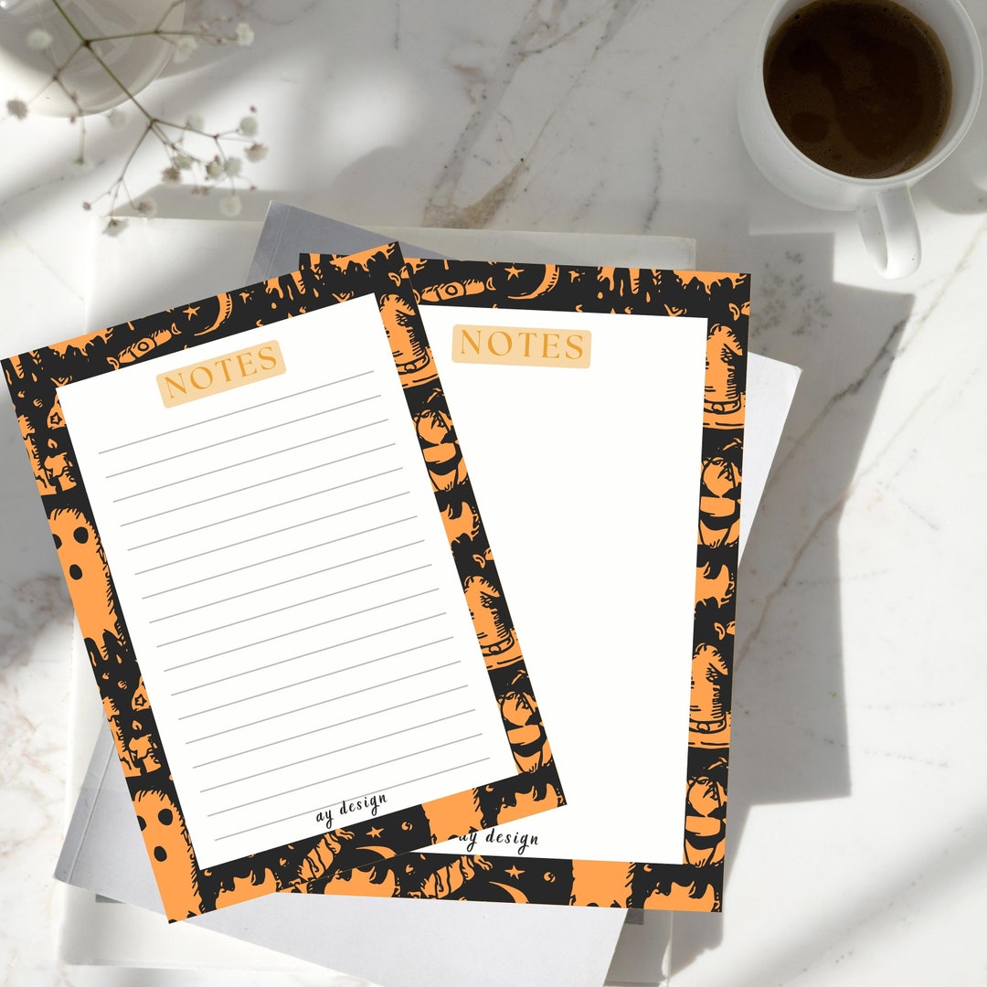 Printable Halloween Notepad Printable Halloween Letter Paper - Etsy