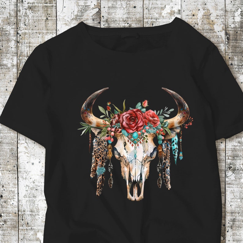Bull Skull PNG Digital Downloads, Instant Download, Sublimation Design ...
