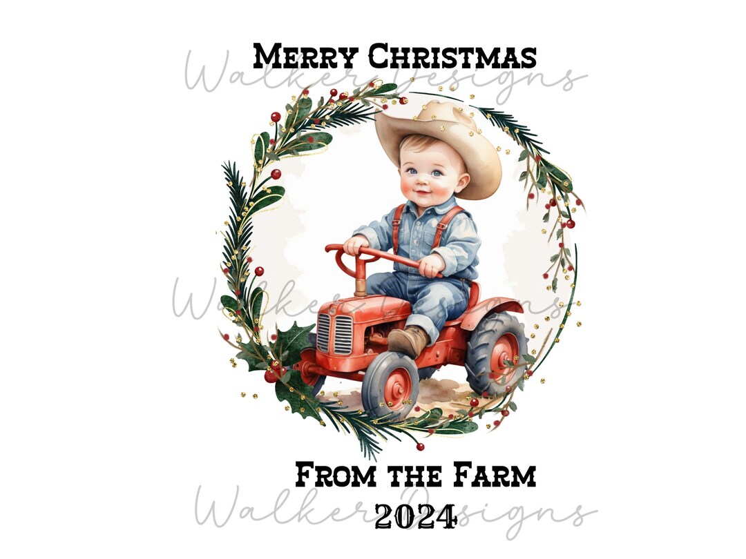 Merry Christmas From the Farm Instant PNG Digital Download File Red ...
