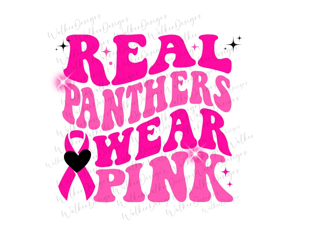 Real Panthers Wear Pink PNG Digital Download Breast Cancer Awareness ...