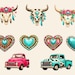Cowgirl PNG Digital Download Bundle Rodeo Western Turquoise and Pink - Etsy