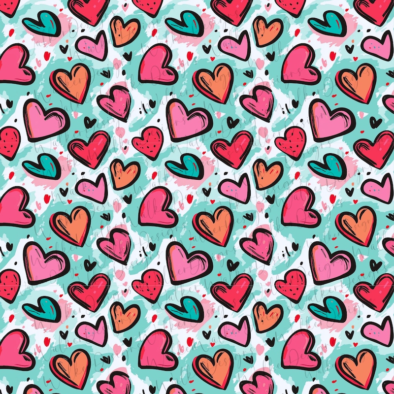 Valentine Digital Paper - Etsy